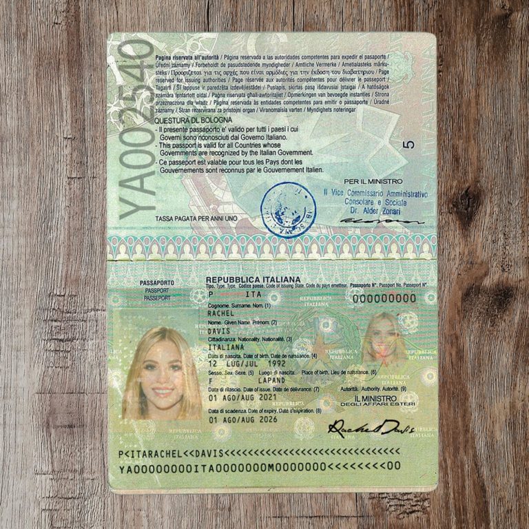 Italy Passport Template | Editable Digital Version
