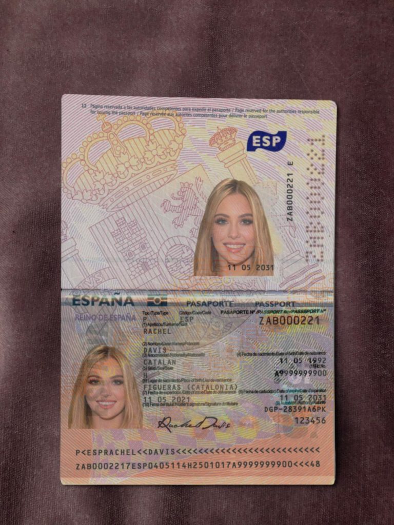 Spain Passport Template | Editable & High-Quality PSD