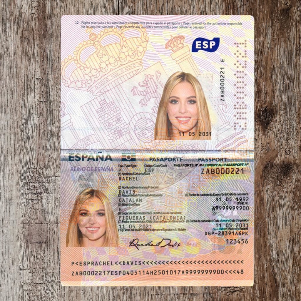Spain Passport Template | Editable & High-Quality PSD