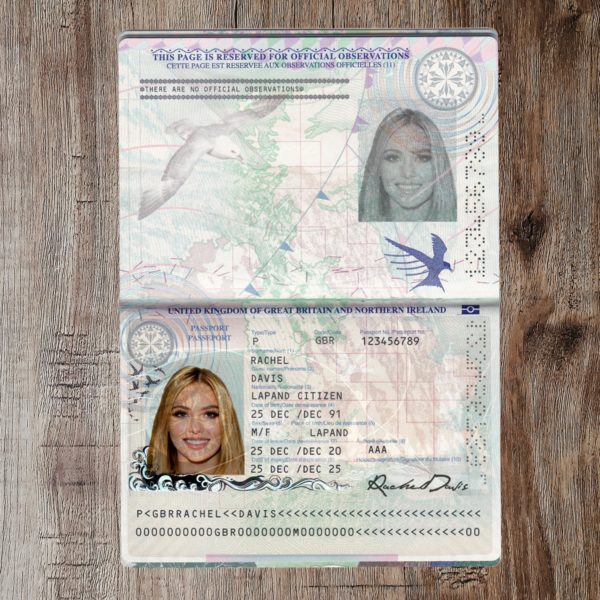 Passport Editable UK Passport Template | Professional PSD