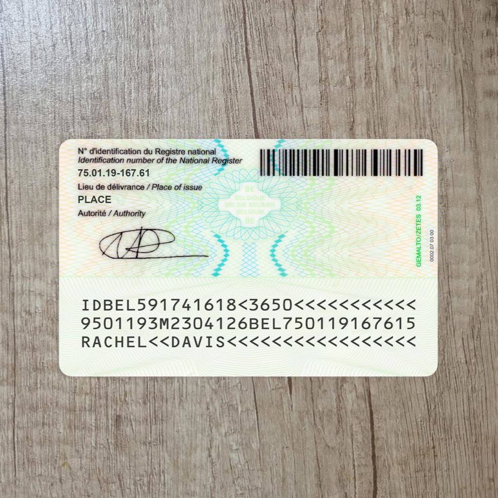 Editable Belgium ID Card | Digital PSD + JPEG Files