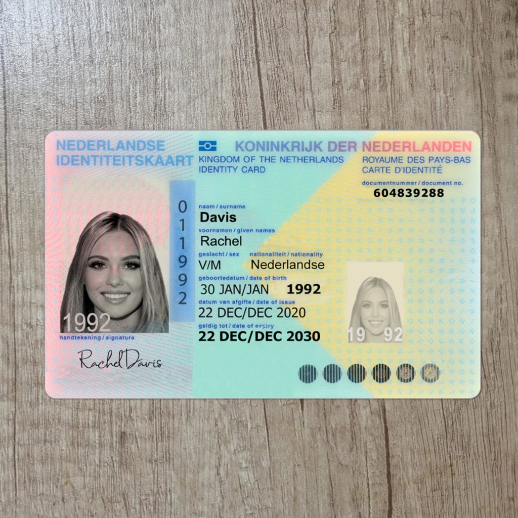 Netherlands ID Card Template | Editable Digital Version