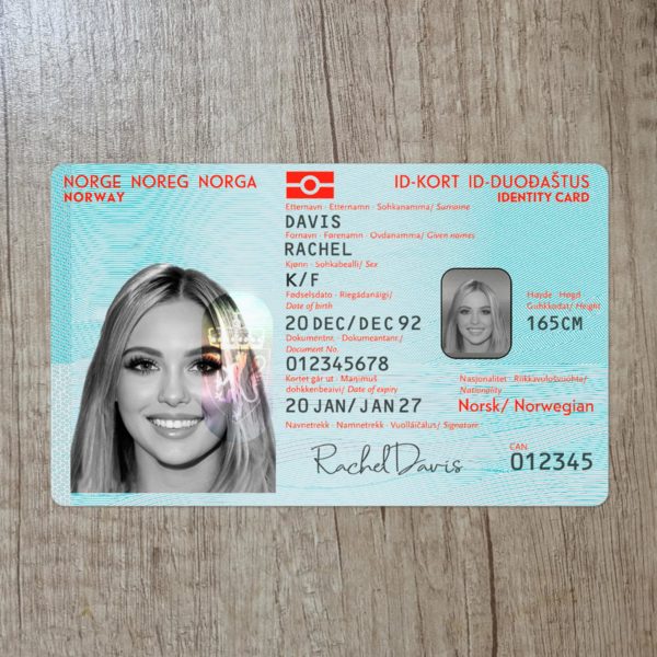 Norway Editable ID Card | Layered PSD Format 2025