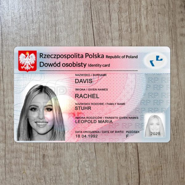 Poland Realistic Poland ID Card PSD Template | Printable Design