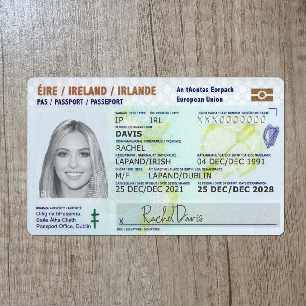 Ireland ID Card PSD | Editable & High-Resolution Format