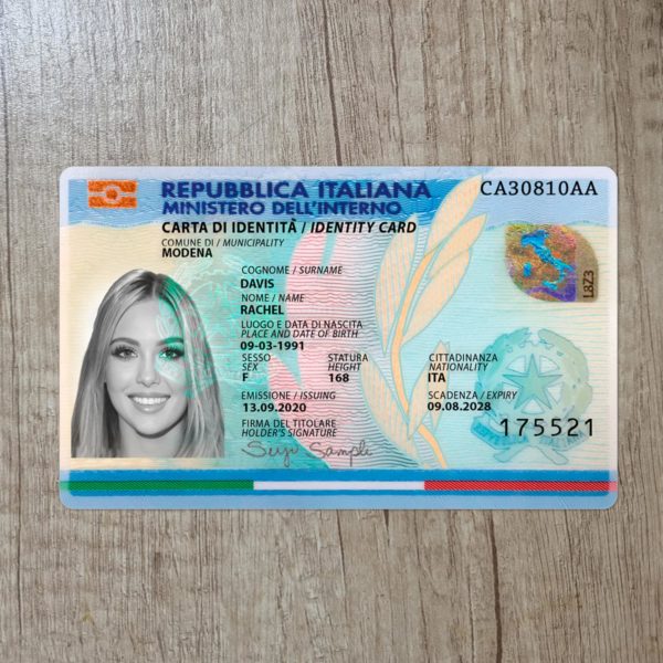Editable Blank Italy ID Card | Download Now