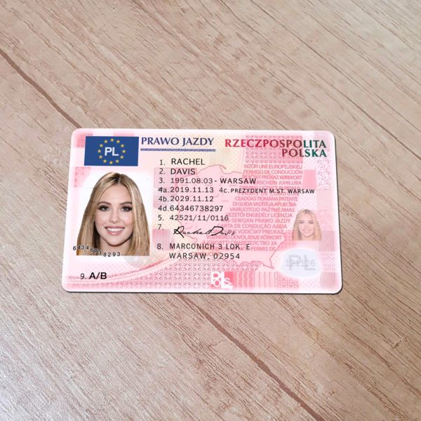 Editable Poland Driver License PSD – Ready to Print