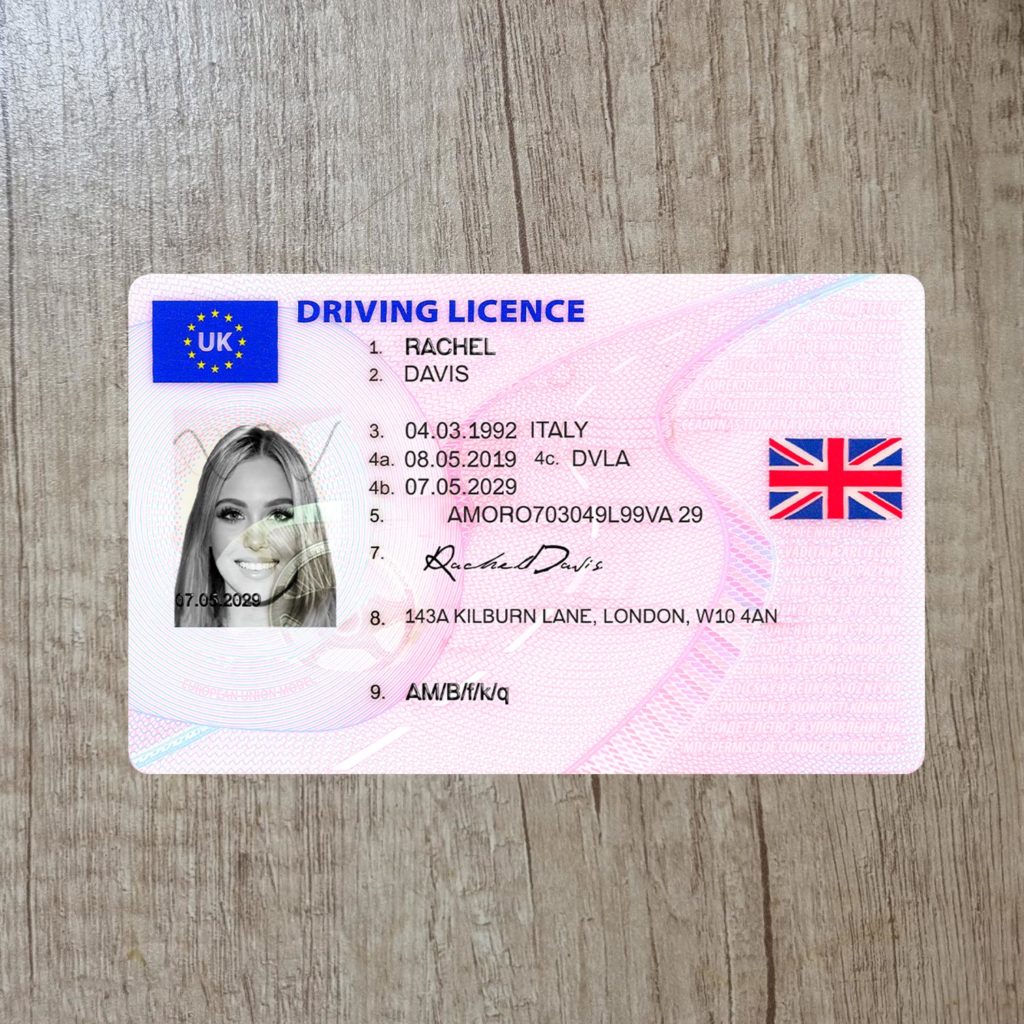 Realistic UK Driver Licence Template – Editable File Format