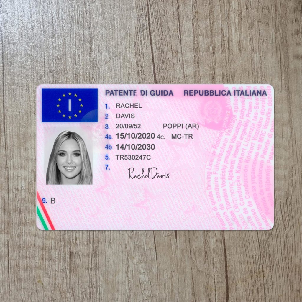 Editable Italy Driving License Template | 2025 Update