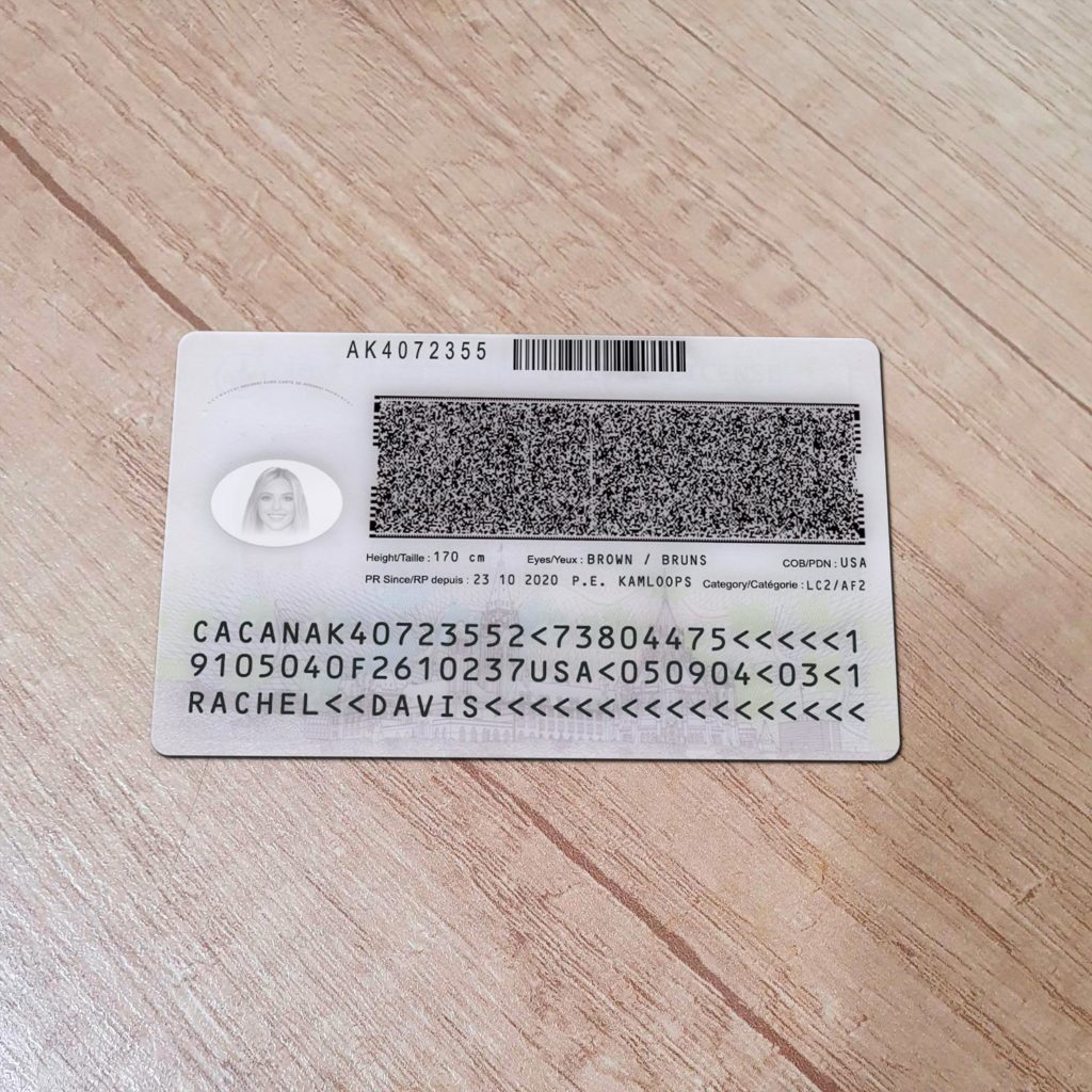 Custom Canada ID Template | Printable PSD File