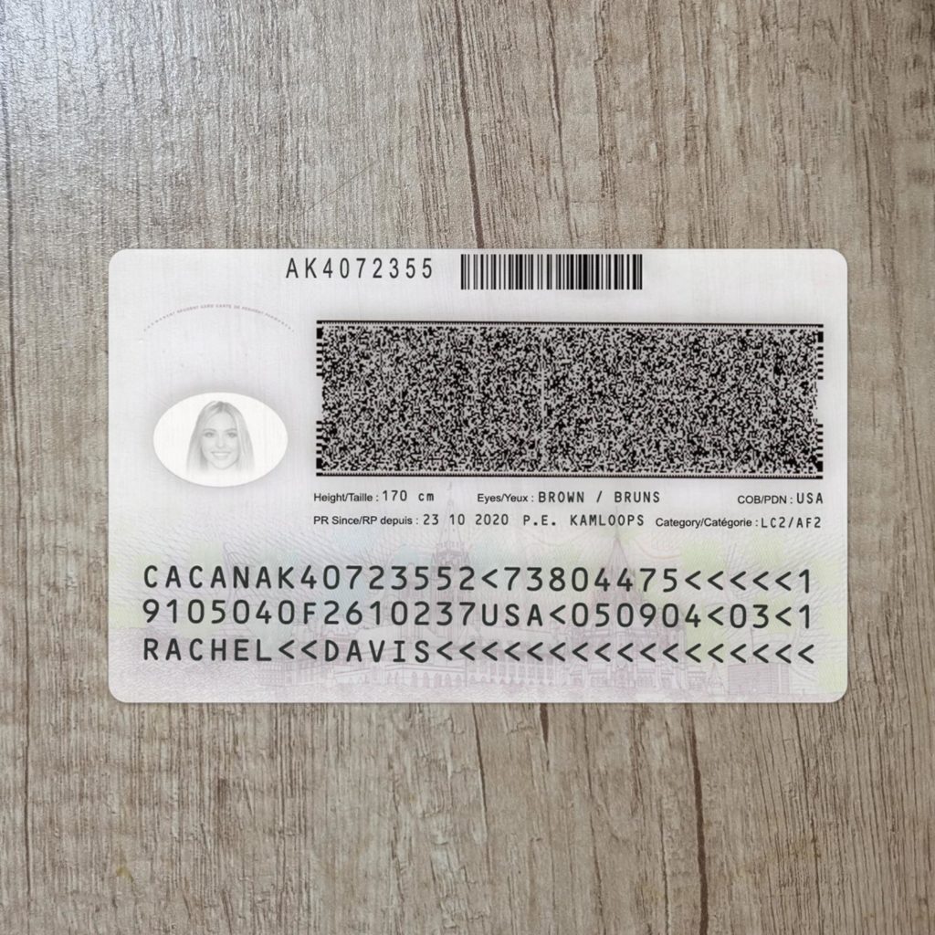 Custom Canada ID Template | Printable PSD File