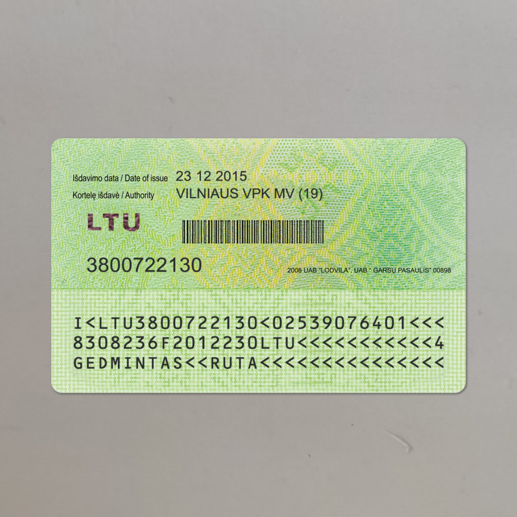 Lithuania Identity Card Template | Editable PSD Layout