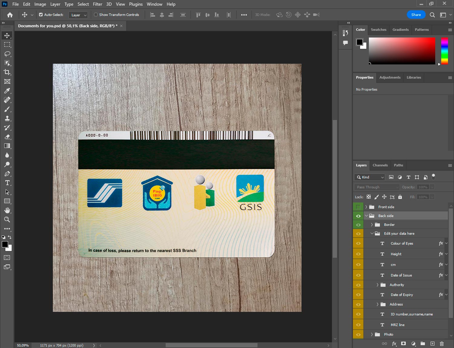 Philippines Editable ID PSD | Layered & Easy to Edit