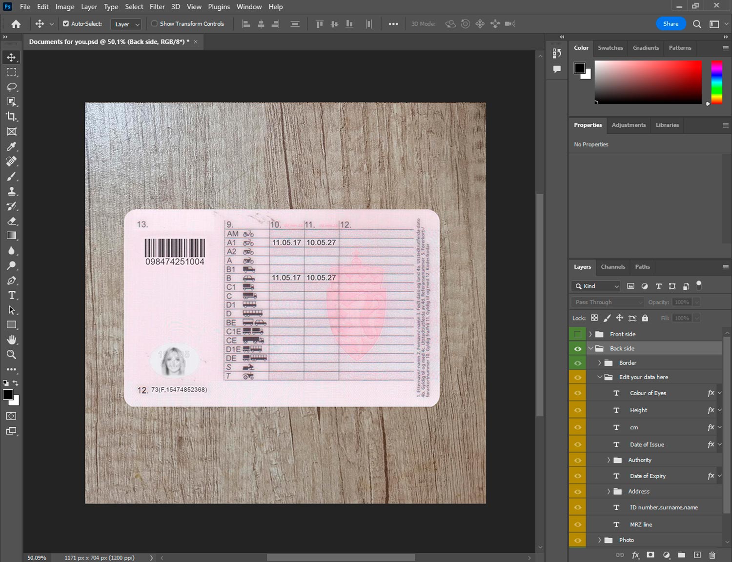 Norway DL Template – Editable & Realistic PSD Format