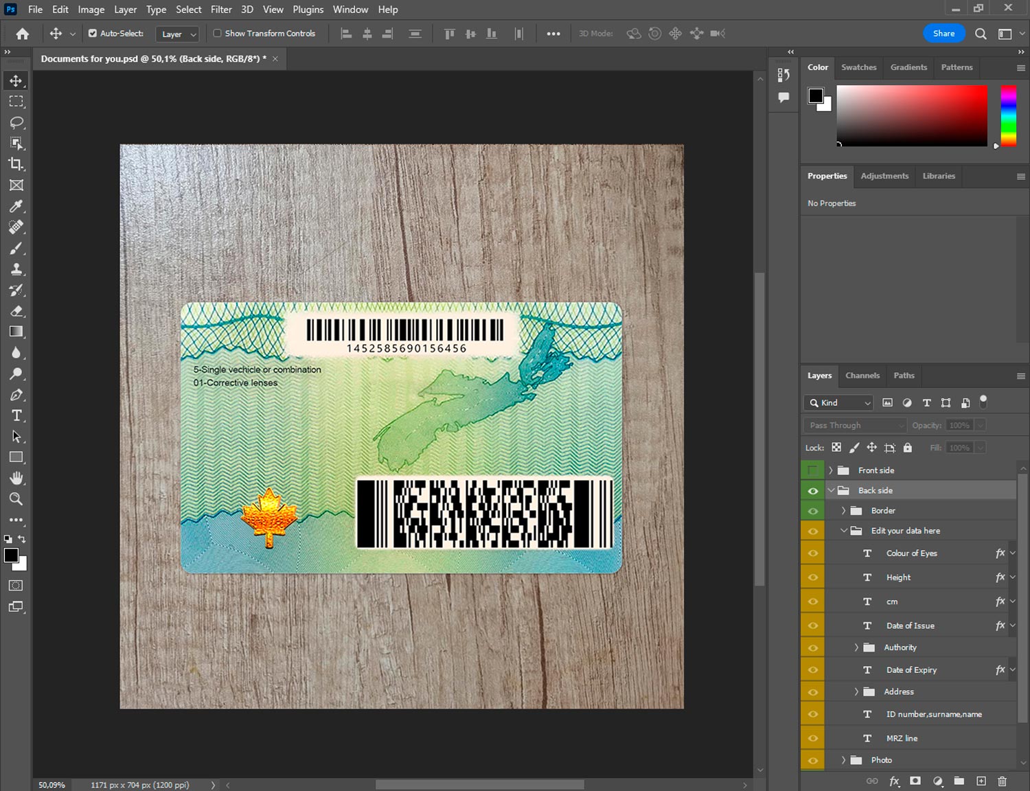 Editable Canada Nova Scotia Driver License Template | Digital Mock