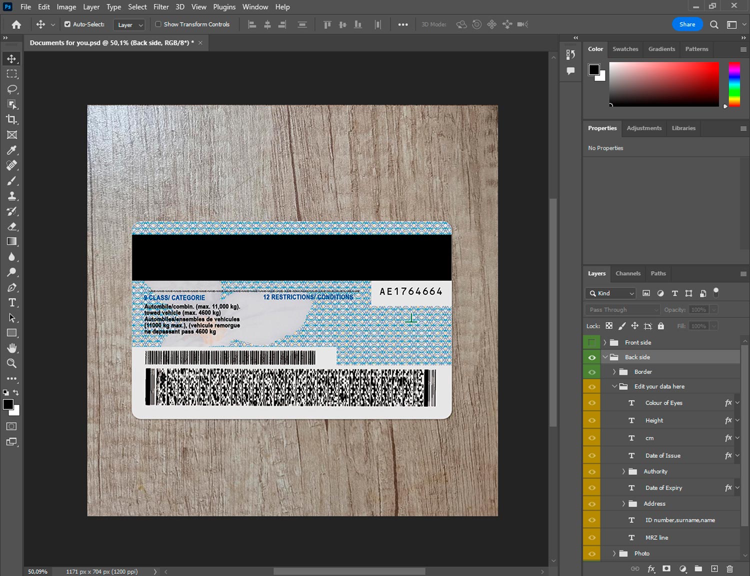 Canada Ontario Editable DL PSD Template – Professional Layout