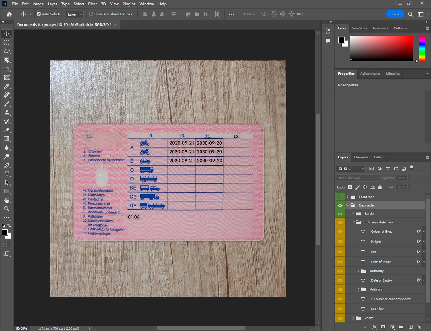 Denmark DL Template – Editable Photoshop Version