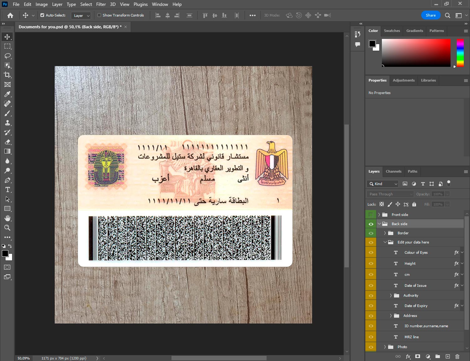 Egypt Editable Identity Card | Instant Digital Access