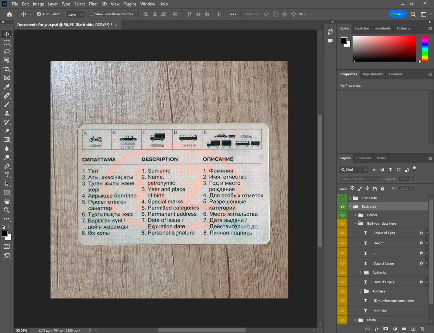 Kazakhstan DL Template | Editable Printable PSD Layout