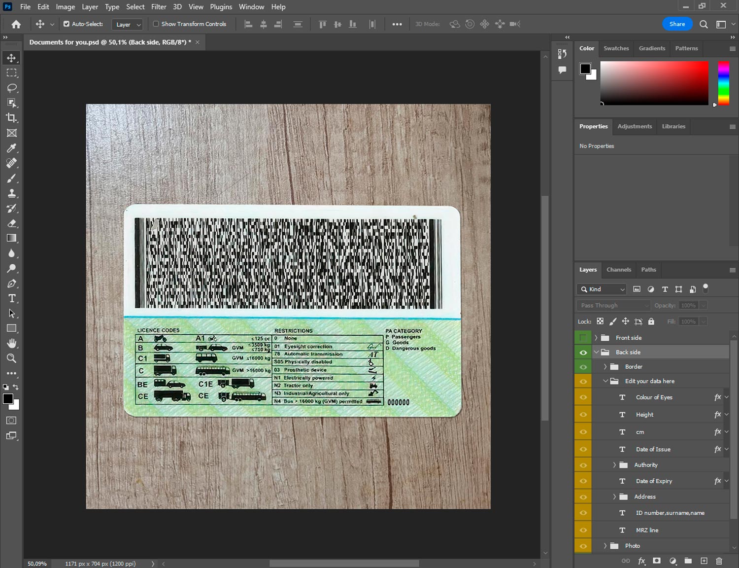 Namibia Editable DL Template | High-Resolution PSD
