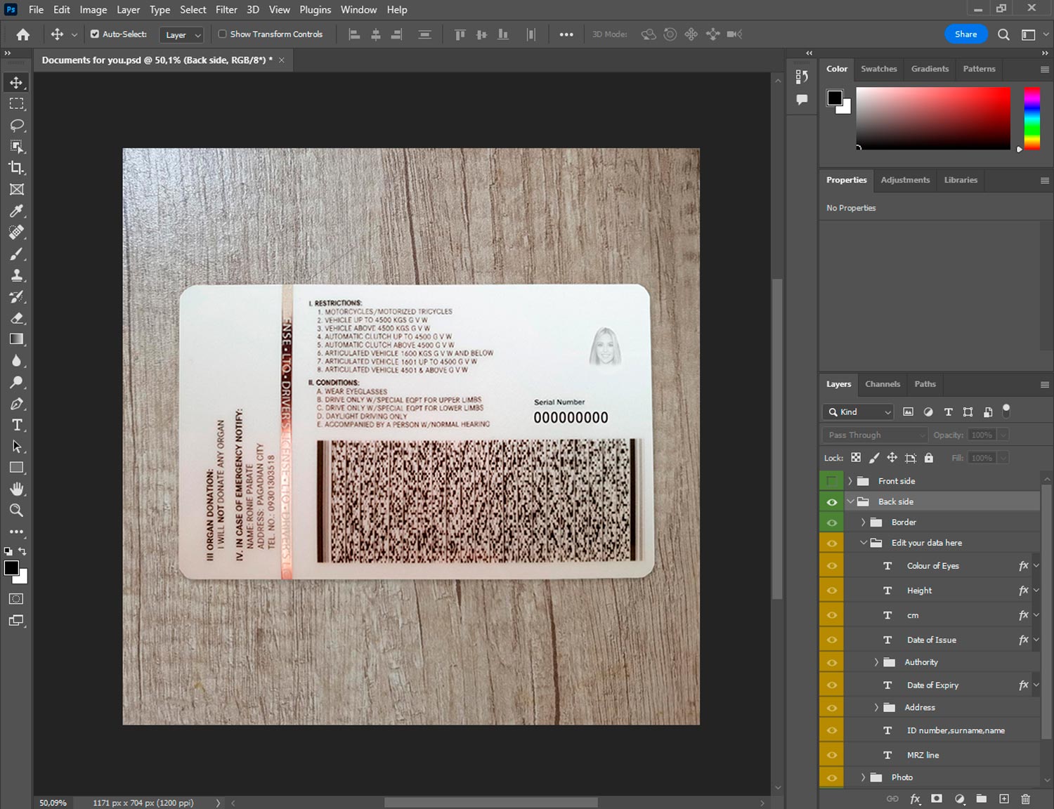 Editable Philippines Driver License Template | 2025 PSD