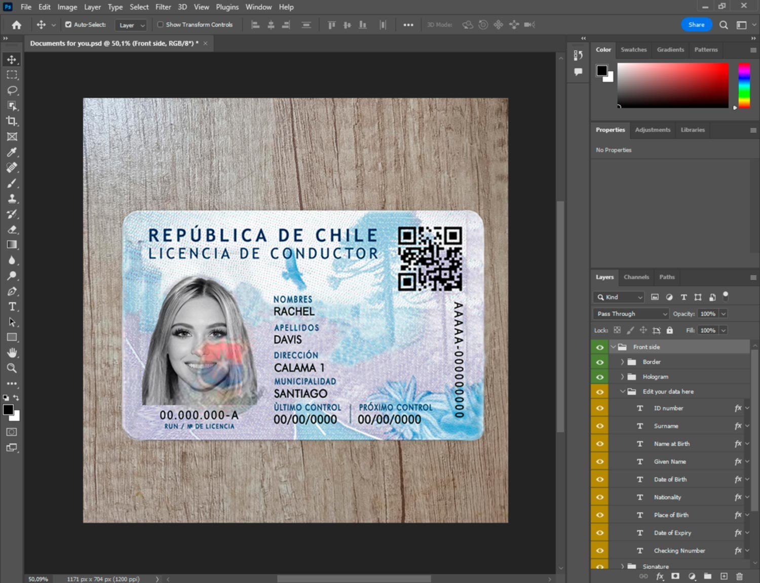 Chile Editable DL Template | Printable PSD Format