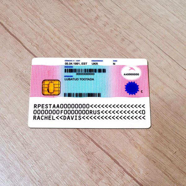 Editable Estonia Residence permit | PSD + JPEG Package