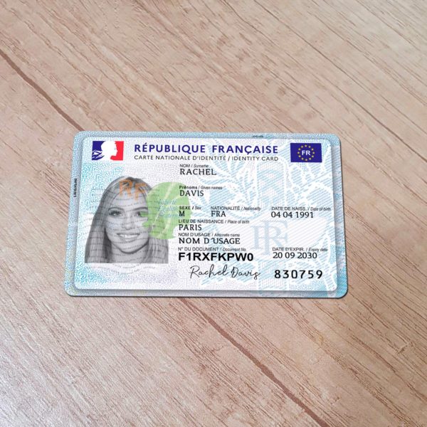 Realistic France ID Card Template | Editable Version