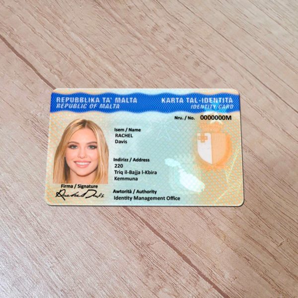 Malta ID Template | Realistic Editable PSD Format