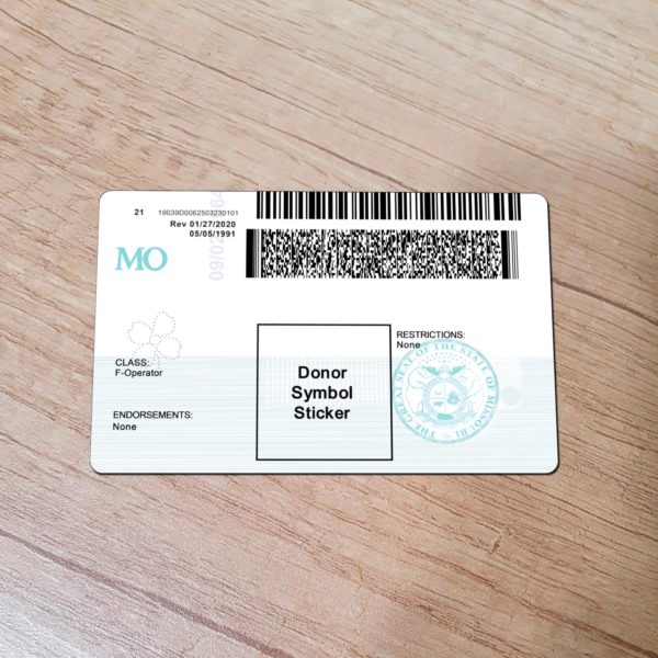 Missouri Driver License Template PSD – Realistic Editable ID for ...