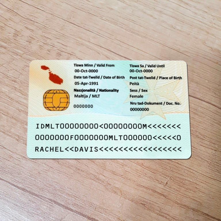 Malta ID Template | Realistic Editable PSD Format