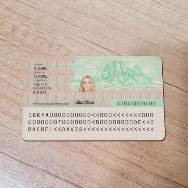 Printable Kenya ID Card Template | Editable Mock-Up