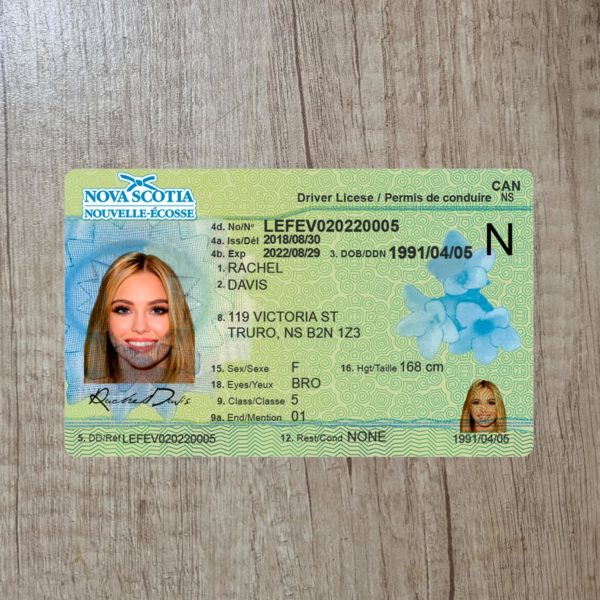 Editable Canada Nova Scotia Driver License Template | Digital Mock