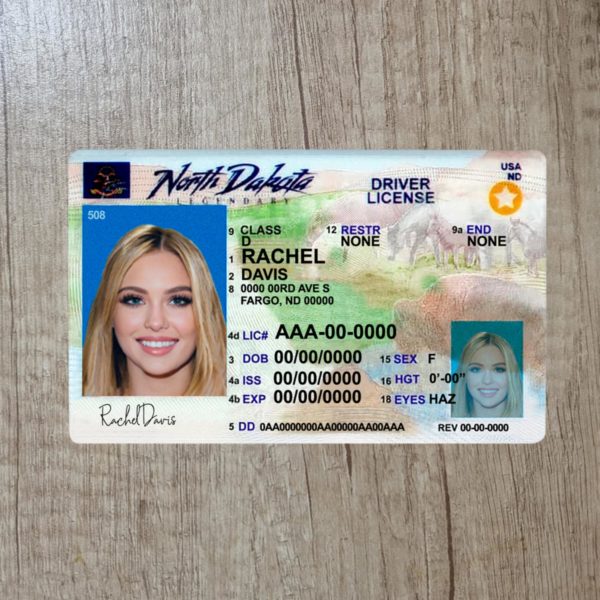 North Dakota Driver License Template PSD – Structured Editable ID for ...