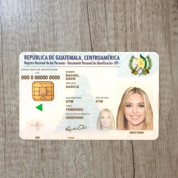 Realistic Guatemala ID Card Template | Editable Version