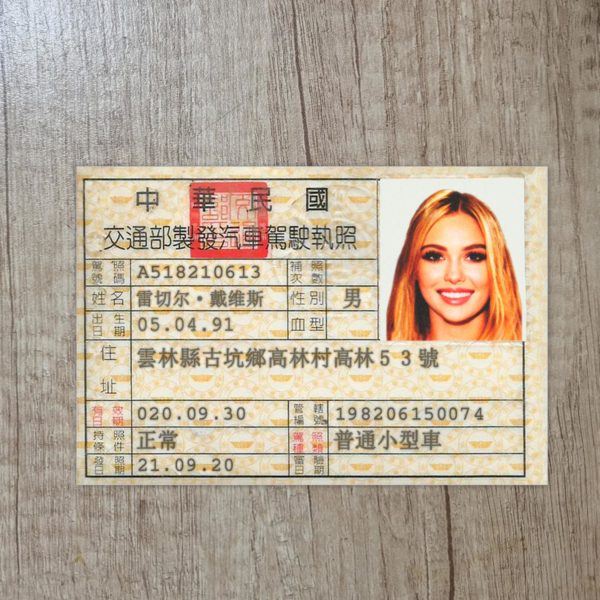 Editable Blank Taiwan ID Card | Download Now