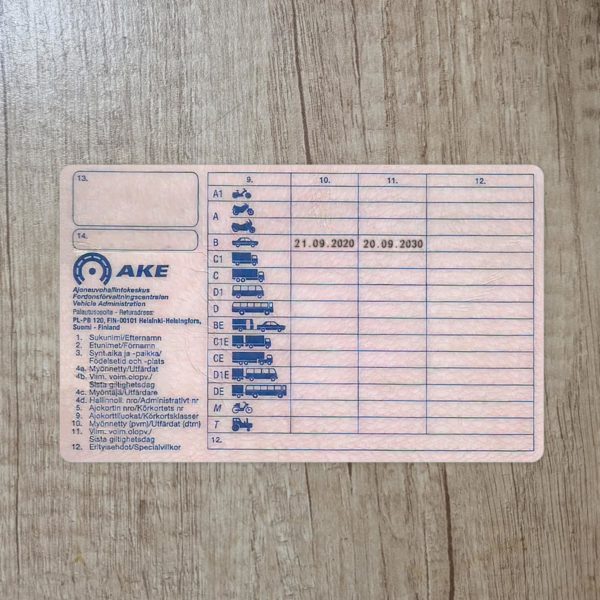 Editable Finland Driver License PSD – Ready to Print