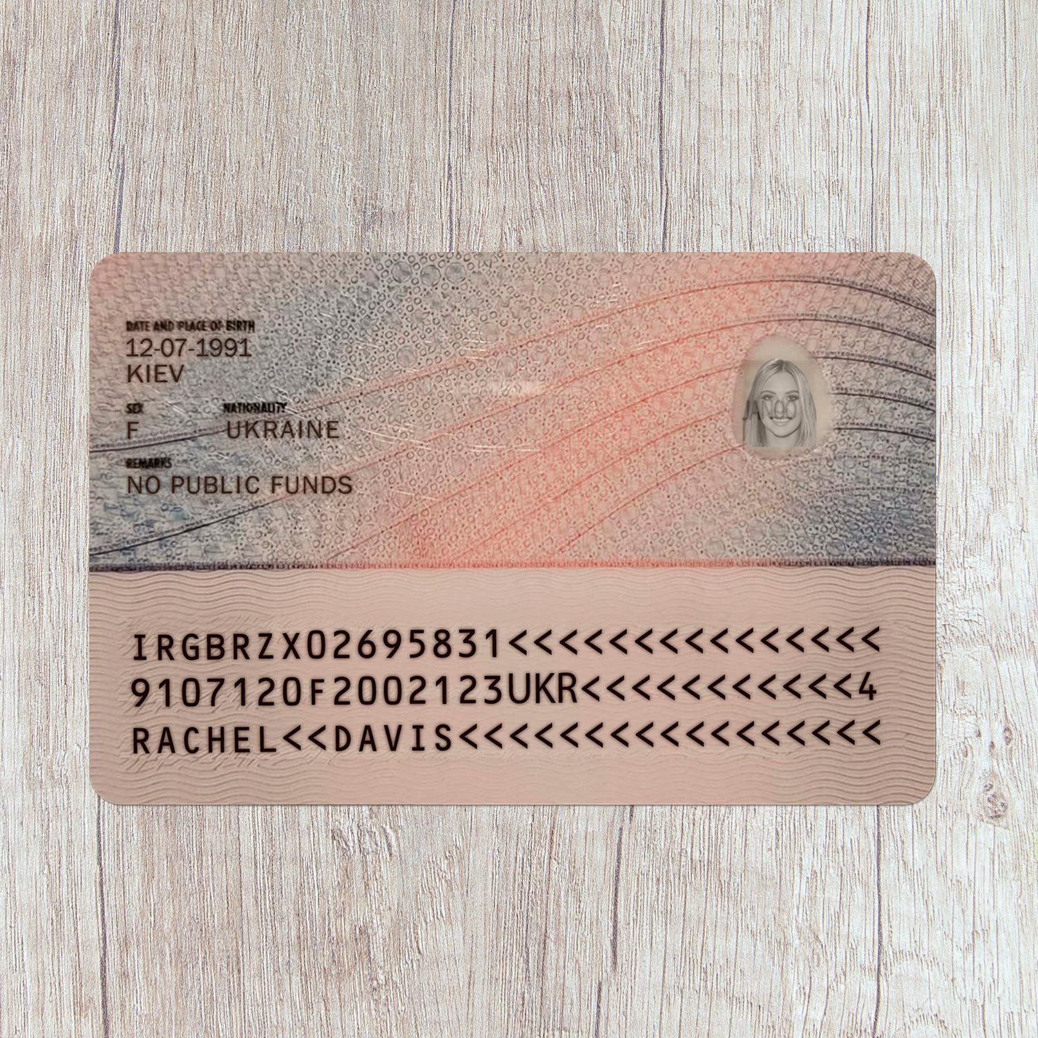 Editable UK Residence permit PSD Template | Clean Modern Design