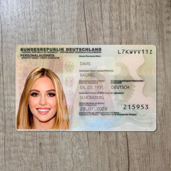 Germany ID Card PSD Template | Editable 2025 Edition