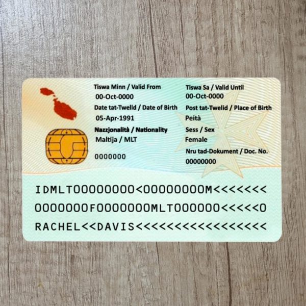 Malta ID Template | Realistic Editable PSD Format