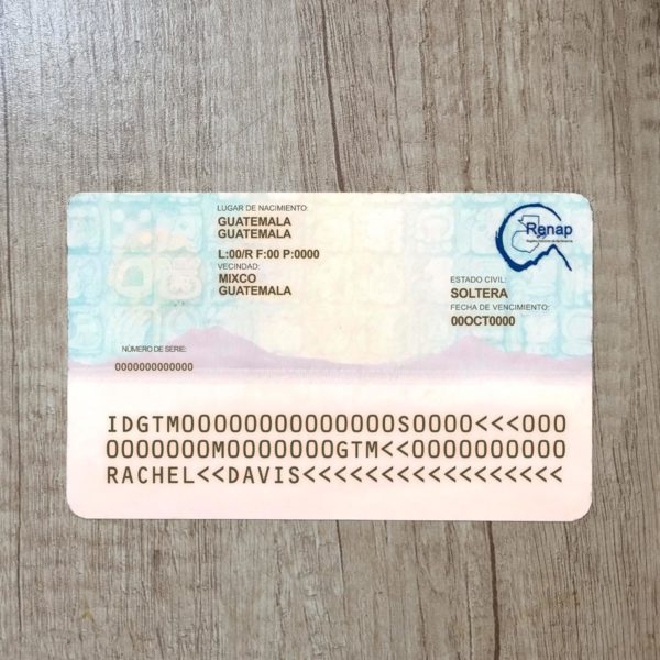Realistic Guatemala ID Card Template | Editable Version