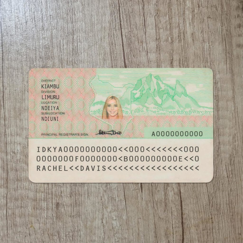 Printable Kenya ID Card Template | Editable Mock-Up