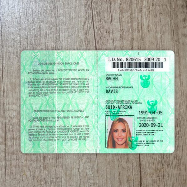 South Africa ID Card PSD | Editable & High-Resolution Format