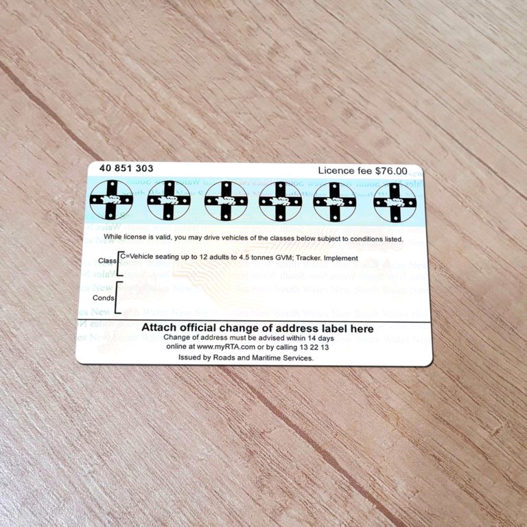 Editable Australia NSW Driving License Template | 2025 Update