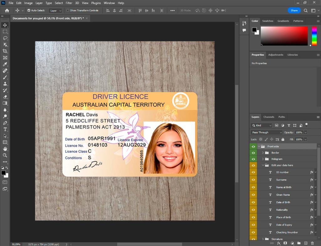 Australia ACT Editable DL PSD Template – Professional Layout