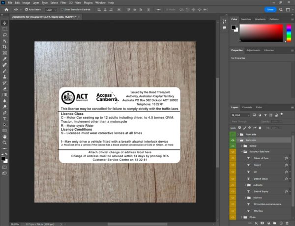 Australia ACT Editable DL PSD Template – Professional Layout