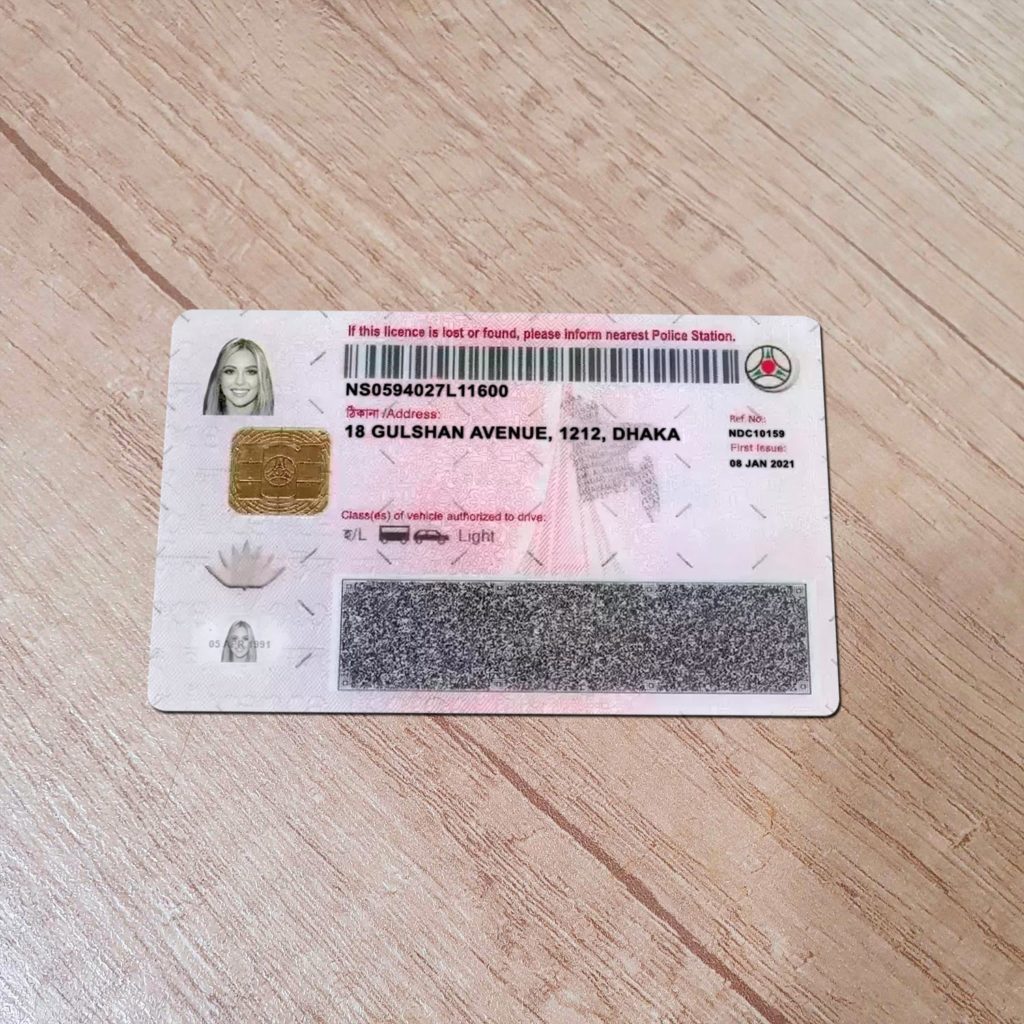 Bangladesh Driver License Template – Editable & Printable