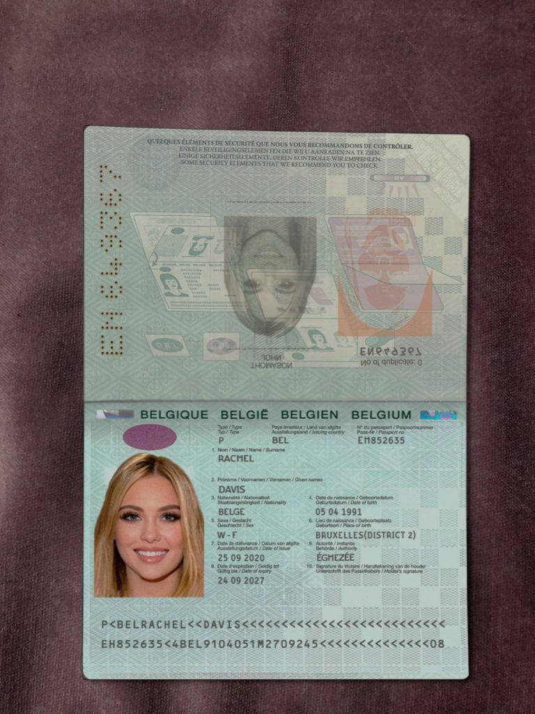 Printable Editable Belgium Passport | PSD Download