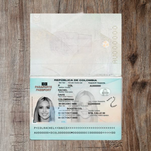 Custom Editable Columbia Passport | Professional Design