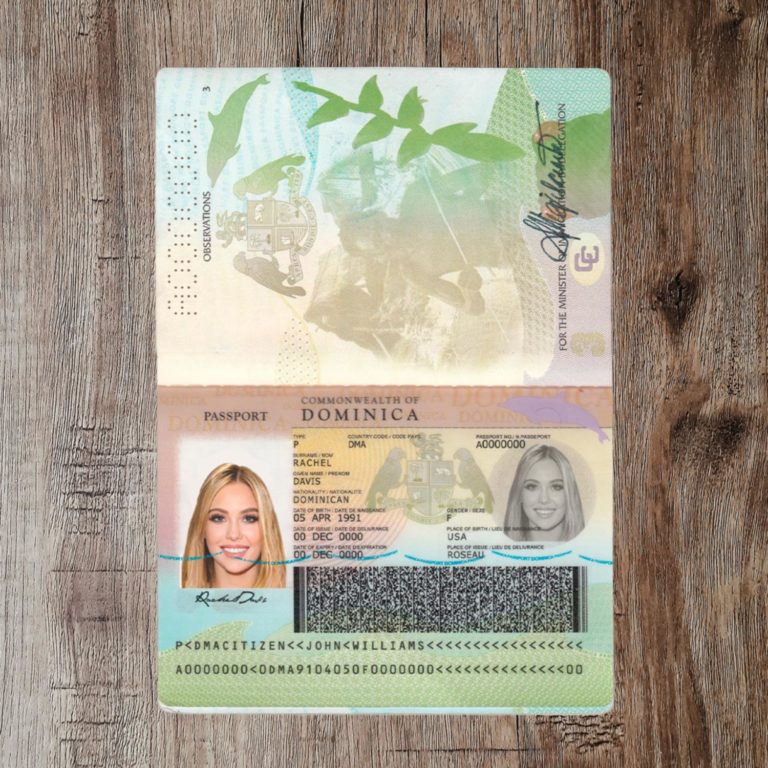 Editable Dominica Passport | Realistic PSD Mock-Up